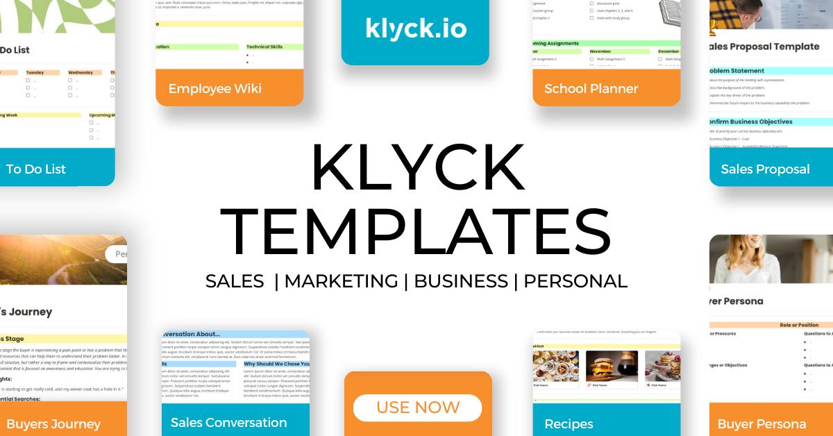 Templates - Klyck.io